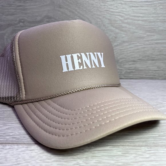 OTTO | Accessories | New Henny Drink Tan Cream Mesh Trucker Hat Cap ...